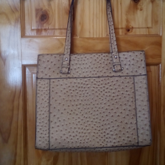 Merona | Bags | Merona Faux Ostrich Tote Purse | Poshmark